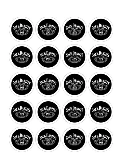 20 PRE-CUT EDIBLE Jack Daniels Cupcake Toppers £2.10 - PicClick UK