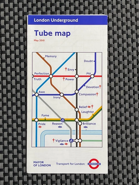 LONDON UNDERGROUND TUBE Map May 2010 Artwork Barbara Kruger £5.00 ...