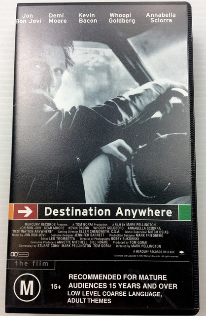 DESTINATION ANYWHERE JON Bon Jovi Demi Moore VHS Video Cassette Tape ...