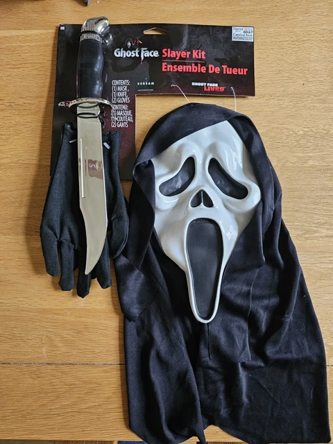 GHOSTFACE SCREAM MASK, Gloves & Knife Slayer Kit Movie Official Fun ...