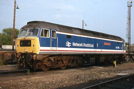 ORIGINAL COLOUR SLIDE of 47596 BR class 47 diesel loco £2.50 - PicClick UK