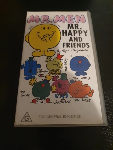 MR MEN - Mr Happy And Friends VHS Tape Roger Hargreaves . 1993 ( Tested ...