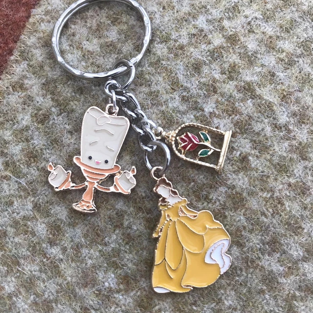 DISNEY INSPIRED BELLE Beauty And The Beast Key Ring £4.59 - PicClick UK