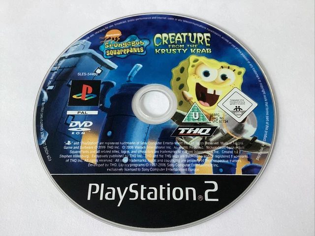 SPONGEBOB SQUAREPANTS: CREATURE From The Krusty Krab - SONY PS2 - Disc ...