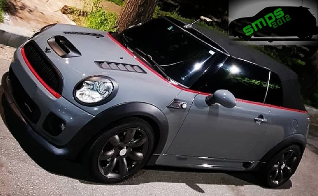 MINI ONE - JCW R56, R57, R58, R59 Grille covers, Black top, Red bottom ...