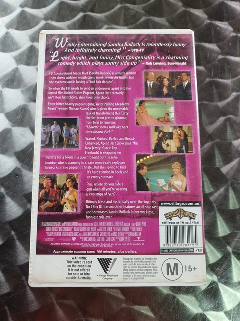 MISS CONGENIALITY - Sandra Bullock - VHS Movie - Video Tape - Big Box Ex Rental £3.46 - PicClick UK