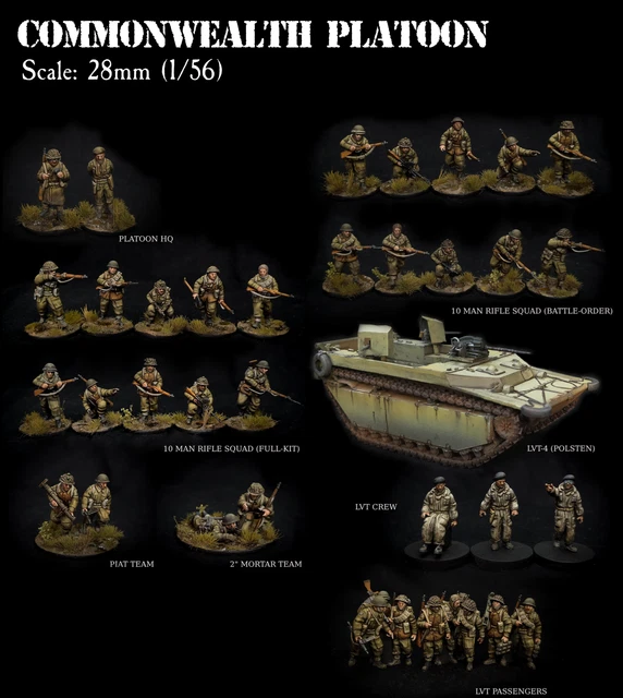 BRITISH ARMY - British Army Infatry Platoon - 28mm 1/56 - Bolt Action ...