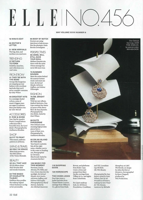 ELLE USA REVUE Dua Lipa, Normani, Gracie Abrams, Flo Milli , Mode, May ...