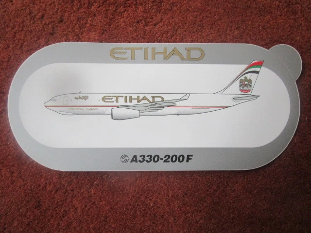 AUTOCOLLANT STICKER AUFKLEBER Airbus A330-200F Etihad Airways Crystal ...