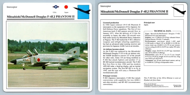 Mcdonnell Douglas F 4ej Phantom Ii Interceptor Warplanes Collectors
