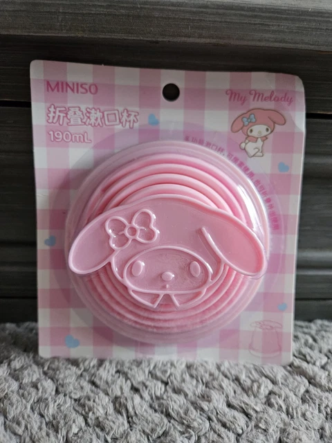 GENUINE SANRIO MY Melody 190ml Collapsible Folding Cup Miniso Pink New ...