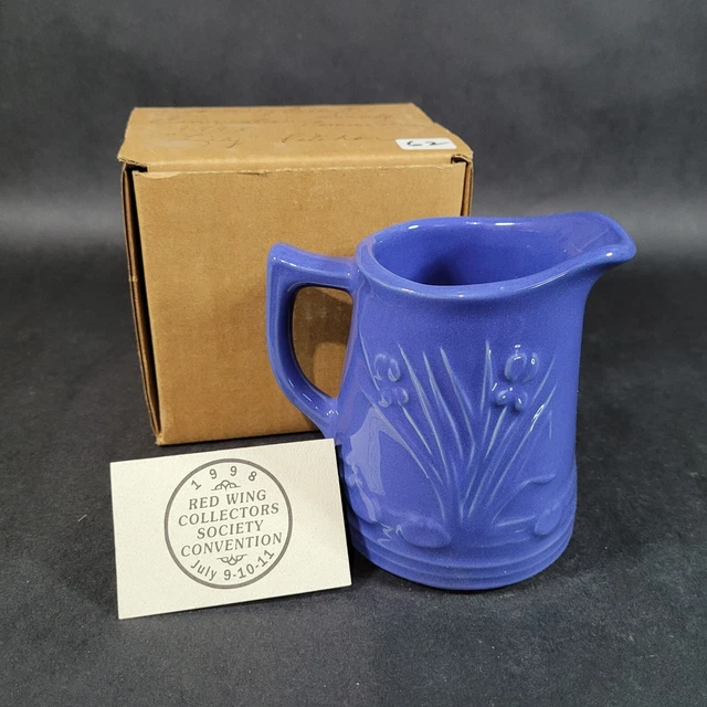 VINTAGE 1998 RED WING COLLECTORS Society Convention BLUE Lilly Pitcher ...