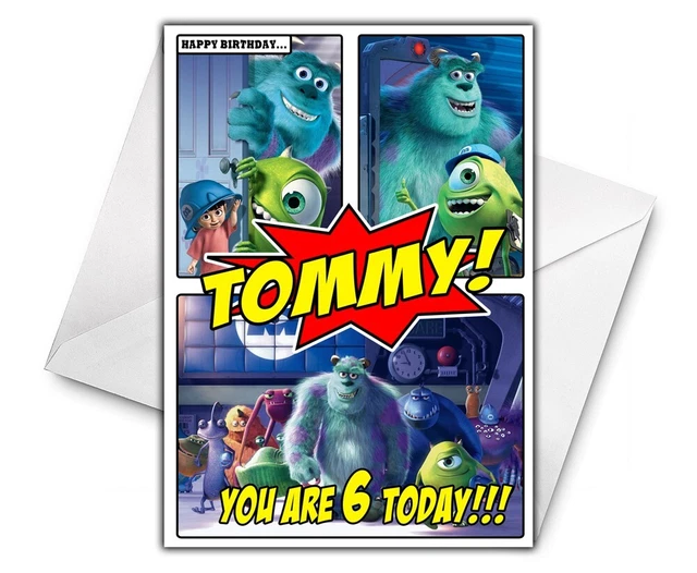MONSTERS INC PERSONALISED Birthday Card - Monsters Inc Greetings Card ...