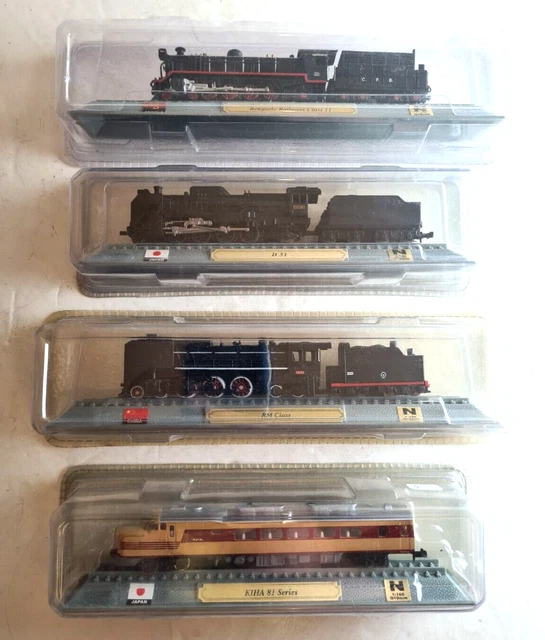4 X MODEL Del Prado World Locomotive Steam Diesel Model Trains Scale N ...