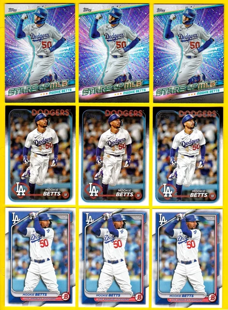 LOT DE 9 Cartes Mookie Betts 2024 Bowman Mookie Betts Dodgers EUR 5,03 ...