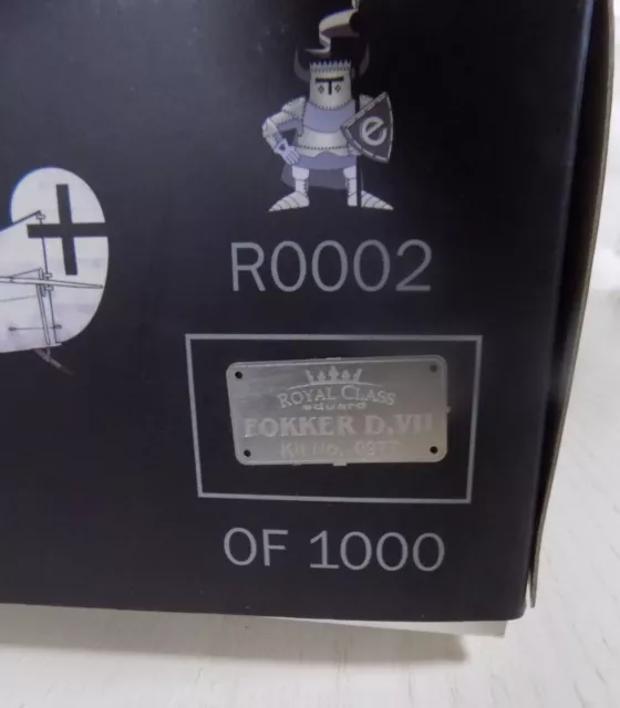 ROYAL CLASS EDUARD Fokker D.VII Plane - 0977/1000 Limited Run - 1/48 ...