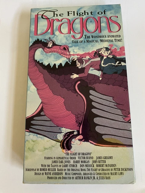 THE FLIGHT OF Dragons VHS Tape 1982 Warner Release Rankin Bass Animated ...