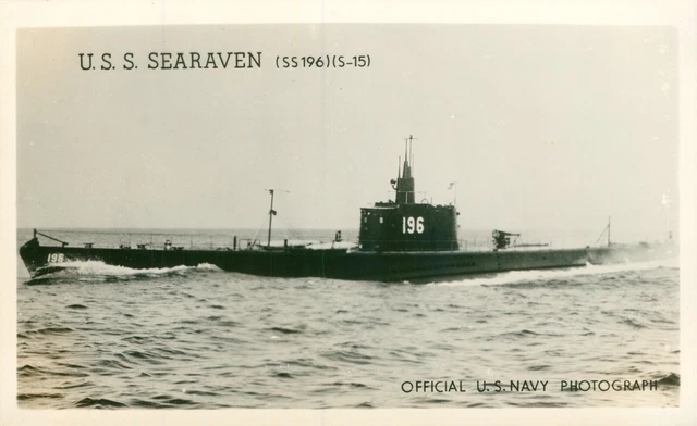 1940S WWII RPPC US Navy Submarine Real Photo Post Card USS SEARAVEN ...
