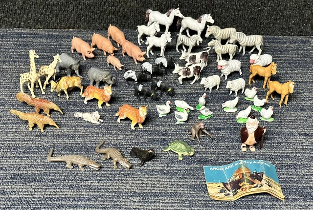 VINTAGE NOAH'S ARK Miniature Play Toys Animals-Farm Animals Hong Kong ...