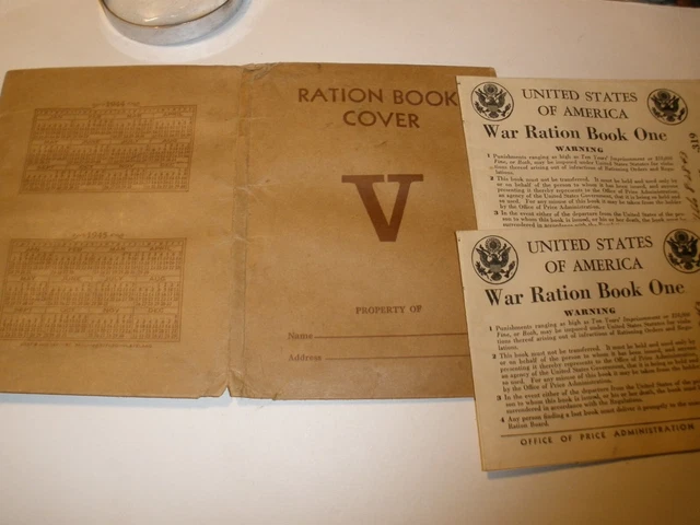 VINTAGE RATION BOOK Cover 1940's & 2 Ration Books (L3) $14.39 - PicClick