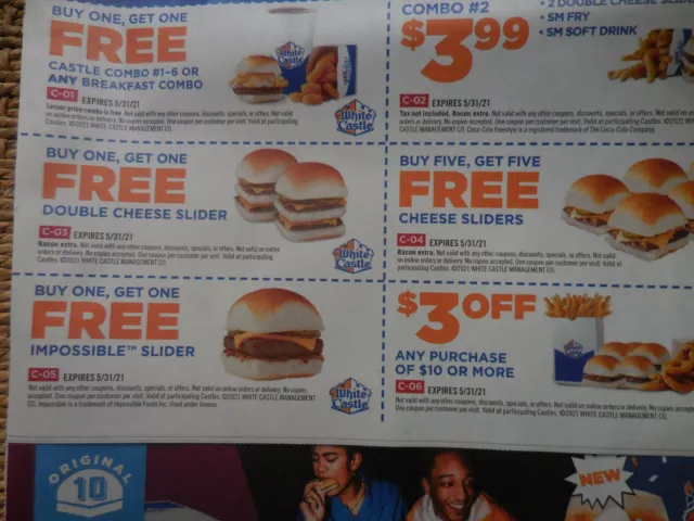 White castles coupons store