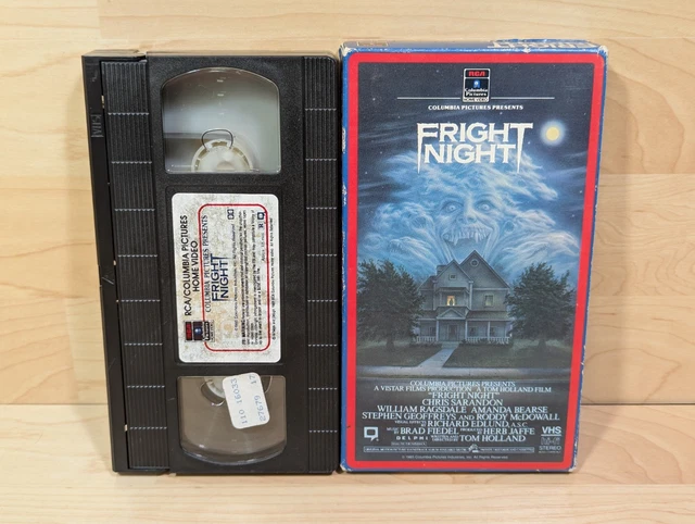 VINTAGE FRIGHT NIGHT (VHS) Original 1986 Side Loader Horror Red Border ...
