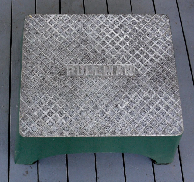 RAILROAD CONDUCTOR'S STEP Box Stool Pullman Original Rubber Feet $275. ...