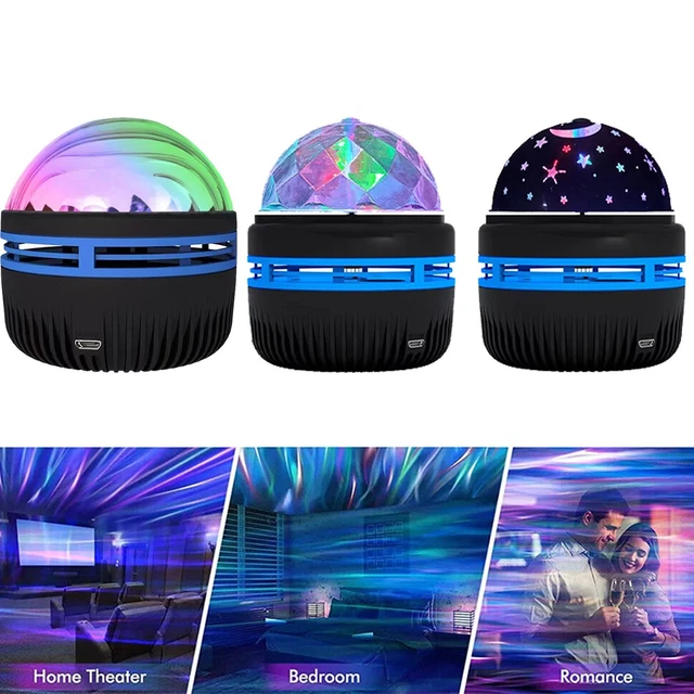 NORTHERN LIGHTS LED Galaxy Projector Lamp Aurora Night Light Vortex ...