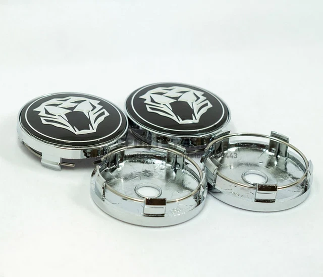 4PCS 60MM TIGER Hubcaps Rim Caps Wheel Center Caps Badges Logo Black ...