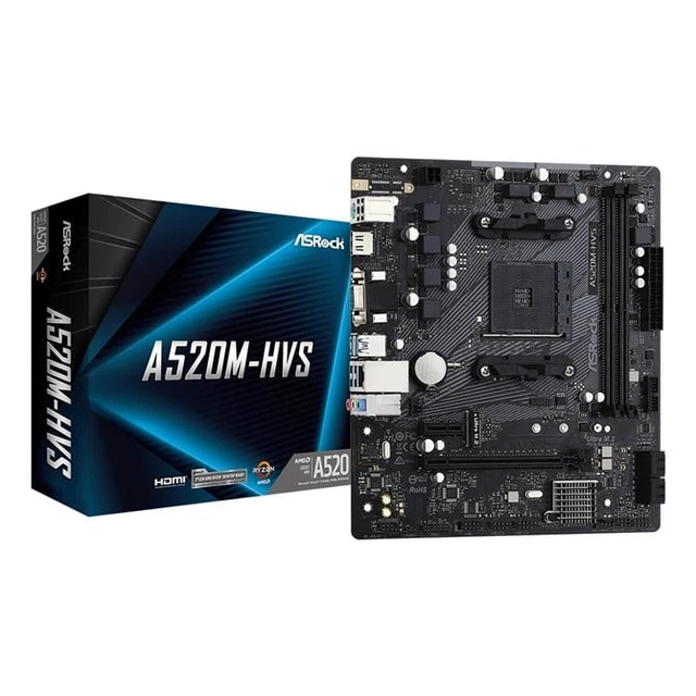 ASROCK A520M-HVS AMD A520 Socket AM4 Micro ATX £49.25 - PicClick UK