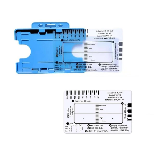 EKG-LINEAL MIT 7 Schritten, EKG-Lineal, Kunststoff-Lineal, Messwerkzeug ...