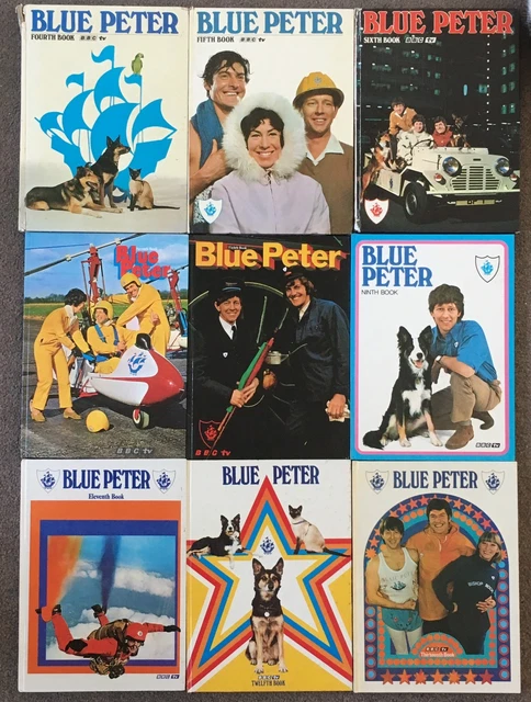 9 VINTAGE BLUE Peter Annuals between 1960's to 1977 BBC John Noakes £14 ...