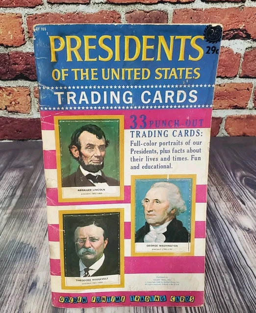 VTG GOLDEN PRESS 1960 Presidents Of The United States Trading Cards ...