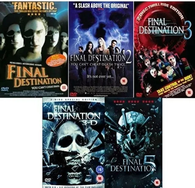 FINAL DESTINATION 1-5 DVD MOVIE FILM COLLECTION PART 1 2 3 4 5 New ...