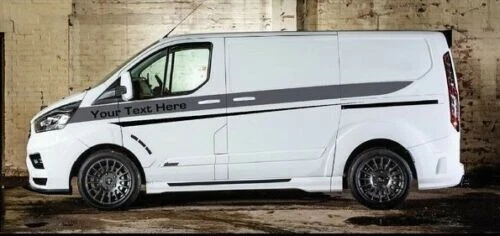 FITS FORD TRANSIT Custom M Sport Graphics Body Stripe Decals Camper Van ...