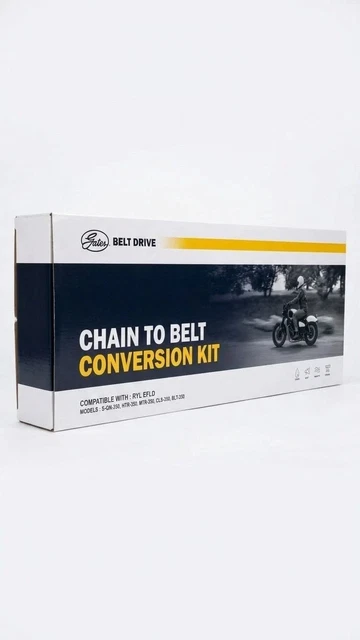 GATES BELT DRIVE Chain to Belt Conversion Kit For Royal Enfield Hunter ...