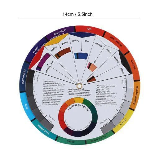 PIGMENT TATTOO COLOR Wheel Chart Mixing Guide - Optimized Ink Wheel £3. ...