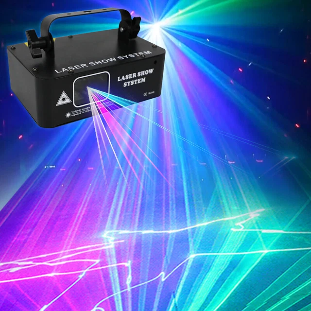 3D ANIMATION DMX RGB Laser Beam Scanner Projector Lamp Disco Stage ...