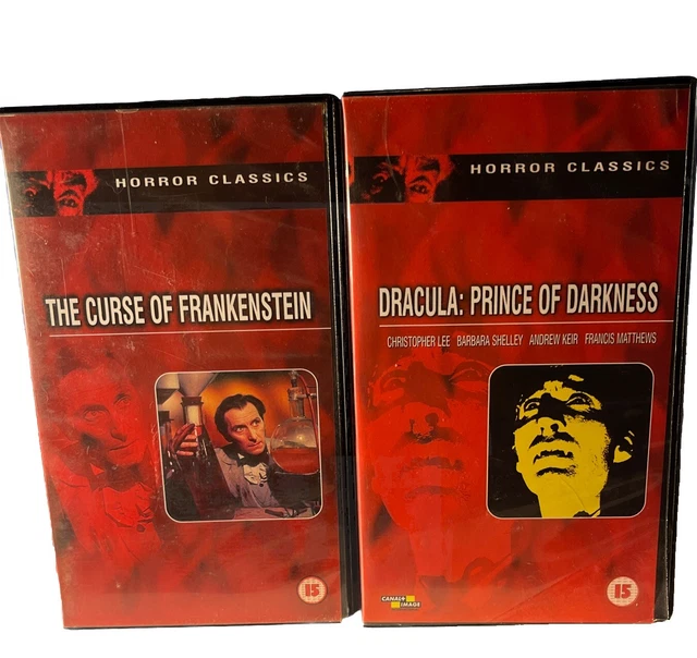 HORROR CLASSICS VHS - Dracula, The Curse of Frankenstein double horror ...