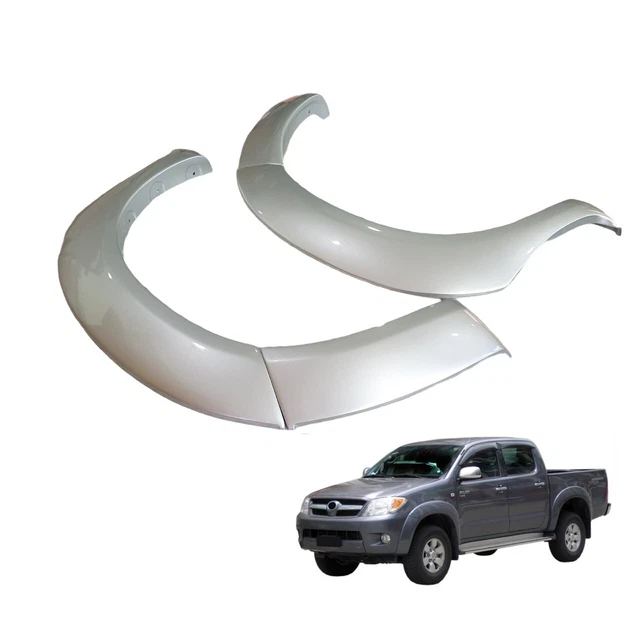 SET ANTERIORE 1CO Argento Flare Parafango Per Toyota Hilux Vigo Mk6 ...
