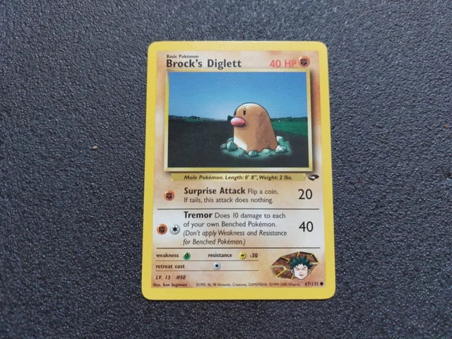 CARTE CARD POKÉMON pokemon Brock's Diglett Taupiqueur 67 132 EUR 9,99 - PicClick FR