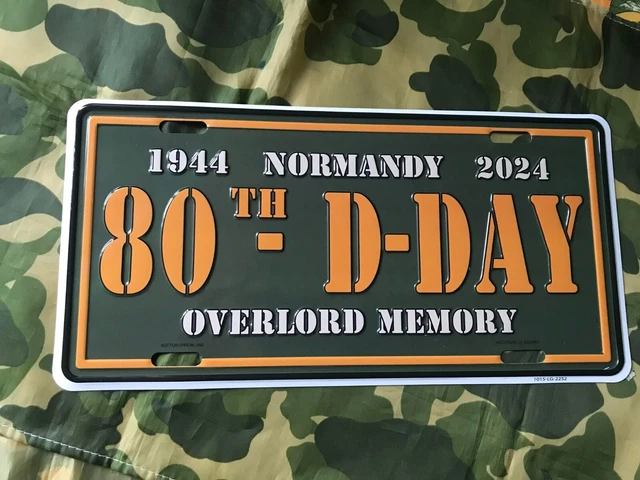 PLAQUE COMMEMORATIVE DU 80 TH D-DAY 1944-2024 EN METAL DIMENSION : 30cm ...