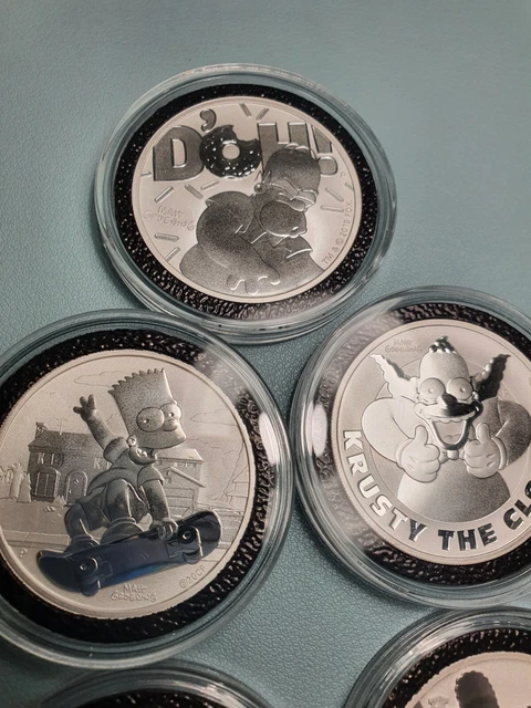 COLLECTION SILVER COINS The Simpsons EUR 485,00 - PicClick FR