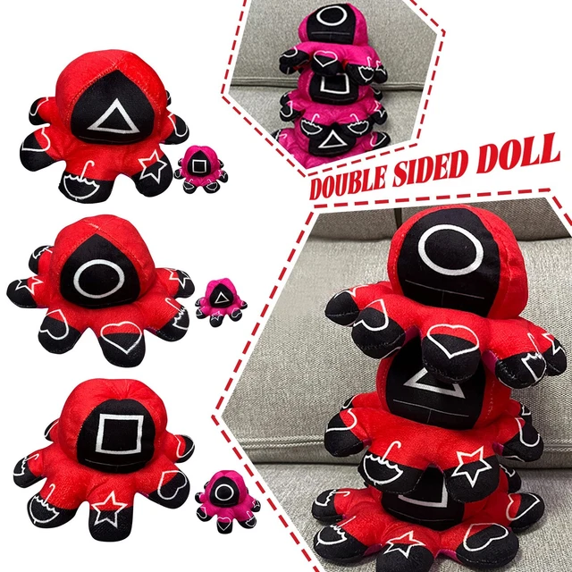SQUID GAME FLIP Plush Toy Doll Double Sided Expression Squid Doll Best ...