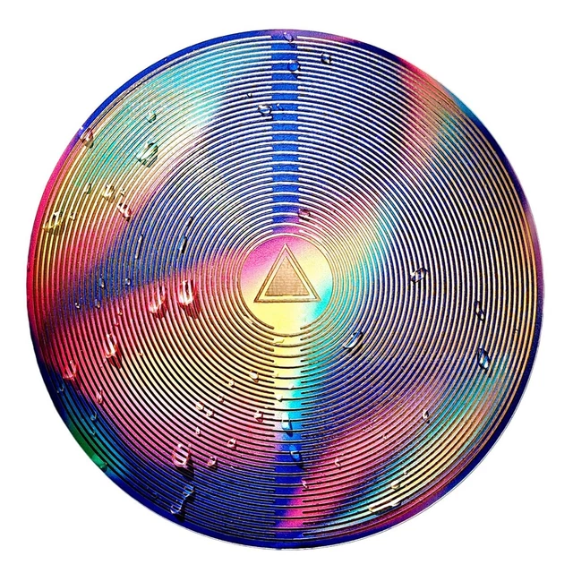 40 COIL RAINBOW Pyramid Dual Sided Energy Disc for Meditation and ...