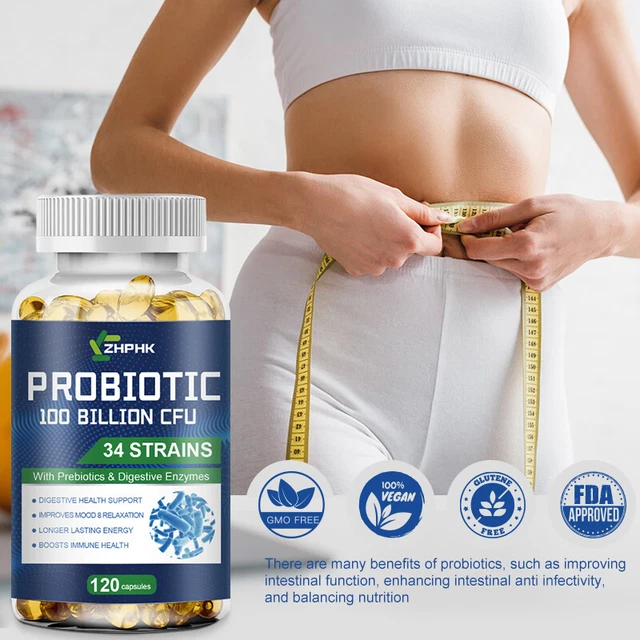 BIO CULTURE PROBIOTICS Complex Capsules 100Billion CFU 34 Active ...