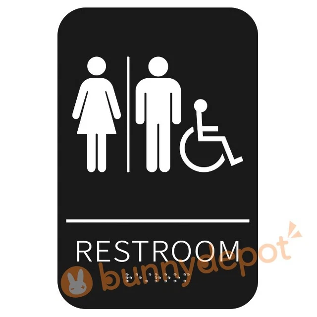 Unisex Bathroom Sign Masteelf 4pcs Restroom Door Sign Bathroom Door ...