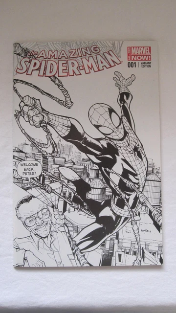 AMAZING SPIDER-MAN #1 - Stan Lee avec exclus Sketch Var. - HTF - 1er ...