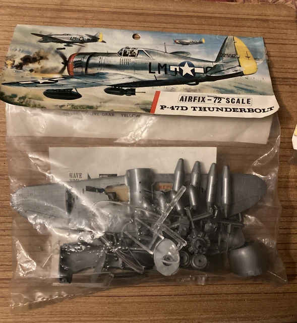 VINTAGE RARE AIRFIX 1/72 -P-47D Thunderbolt 1/72 scale Model Kit (New ...