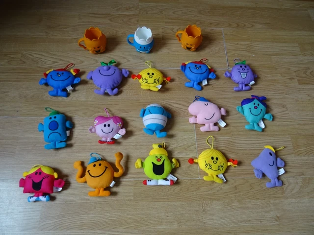 15 X MCDONALD'S MR MEN & LITTLE MISS Soft Toys 4 ins High max + 3 x MR ...